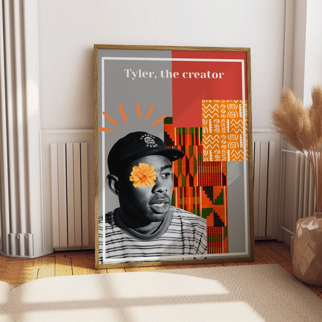 Tyler, the Creator Afro Modern Art Print Rapper Art Black Illustration ...