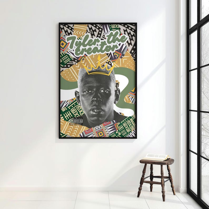 Tyler, the Creator Afro Poster| Rapper Art | Black Illustration | Black ...