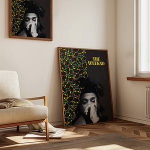 The Weeknd Afro Modern Art Print Black Illustration African Art Black ...