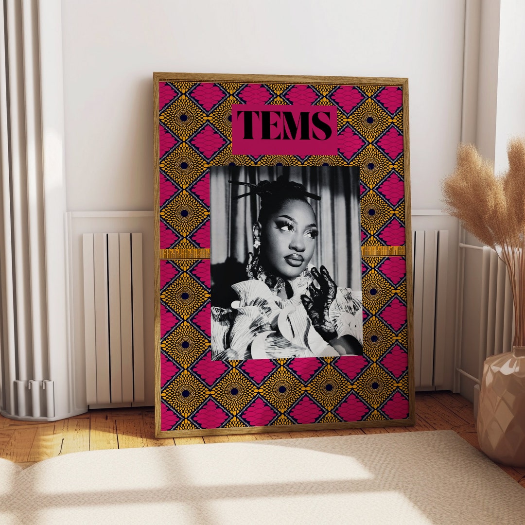 Tems Afro Modern Art Print Black Illustration Afro Art African Wall ...