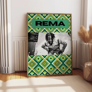 Rema Afro Modern Art Print African Art Black Art Nigerian Art Afrobeats ...