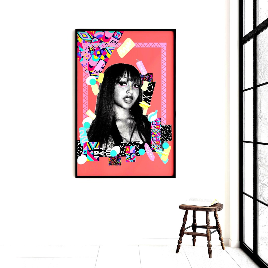 Pinkpantheress Afro Poster | Black Illustration| Afro Art| African Wall ...
