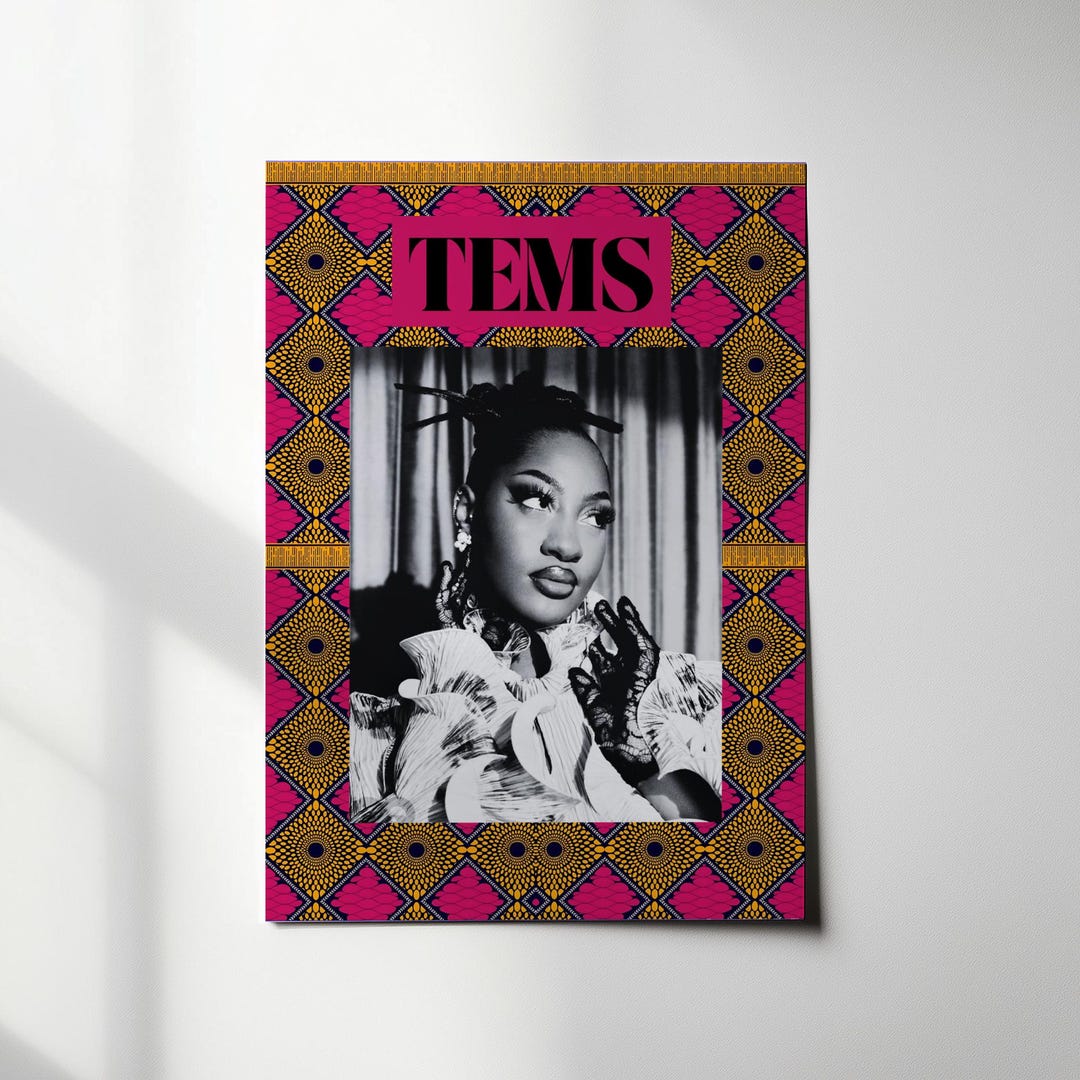 Tems Art Print: Black Woman Illustration, African-inspired Poster - Etsy
