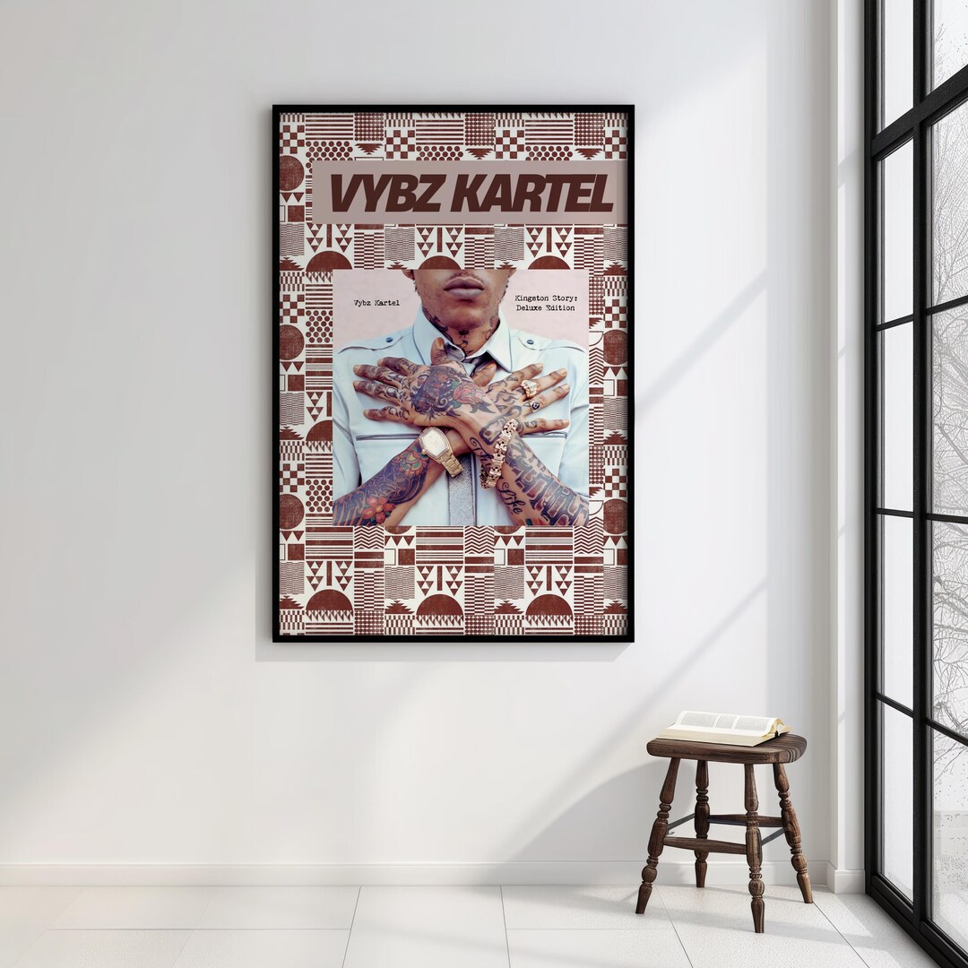 Vybz Kartel Afro Poster |black Art| Black Illustration| Afro Caribbean ...