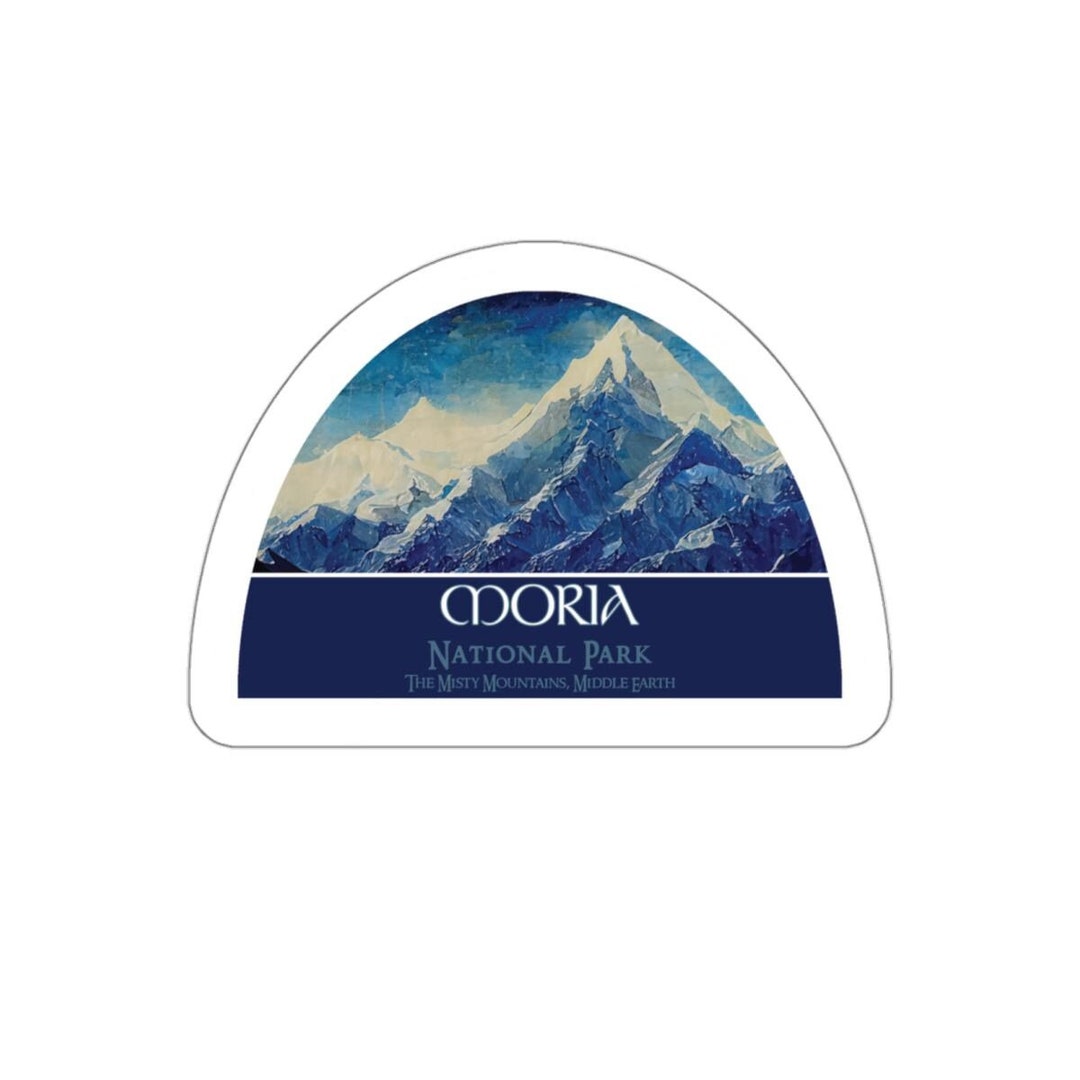 Moria National Park Sticker Lord of the Rings Vinyl Sticker - Etsy