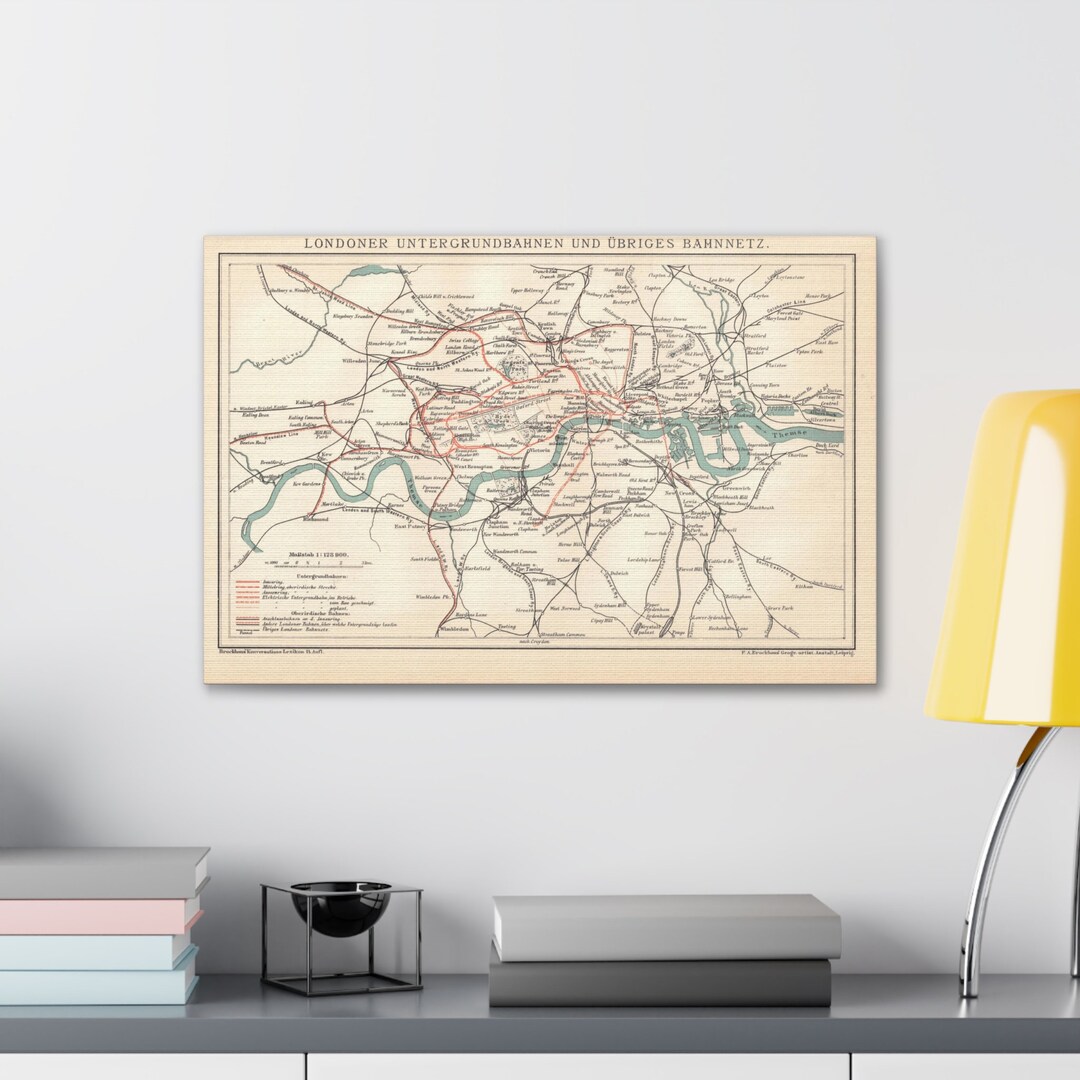 1895 London Underground Railways and the Rest of the Railway - Etsy