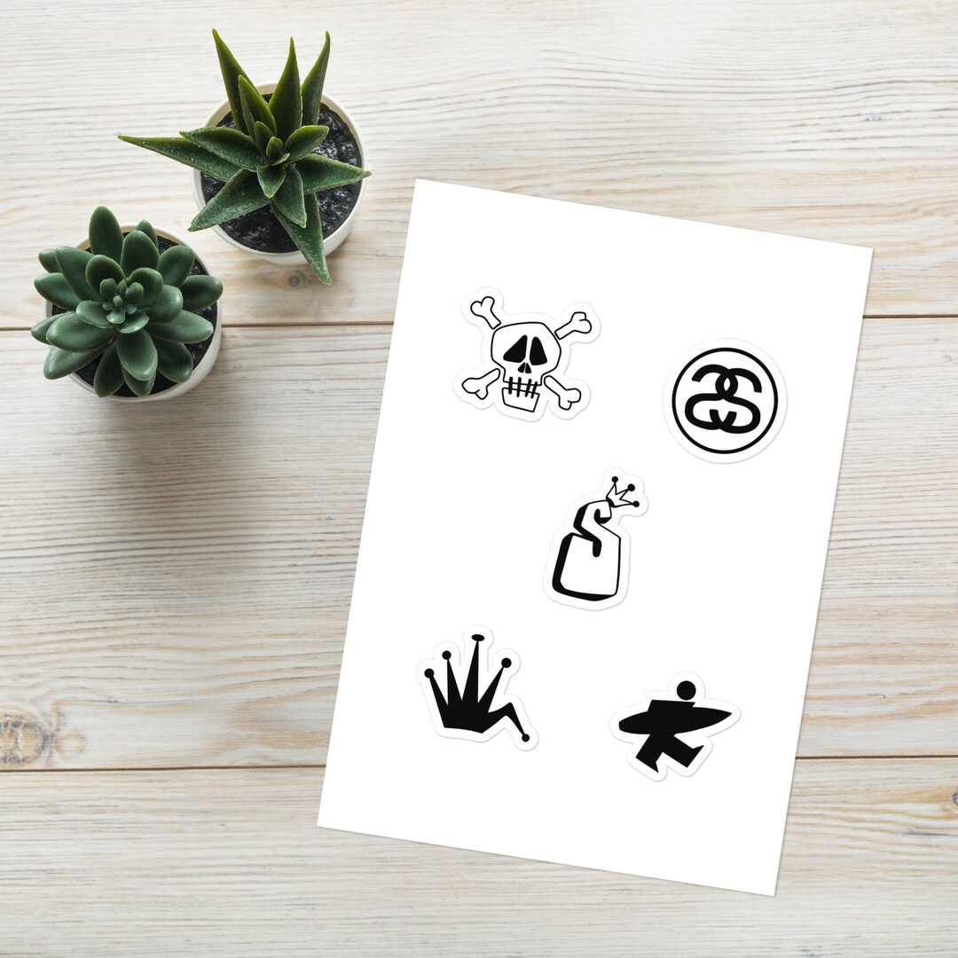 Custom Stussy Style Sticker Sheet Streetwear Vibes Urban - Etsy