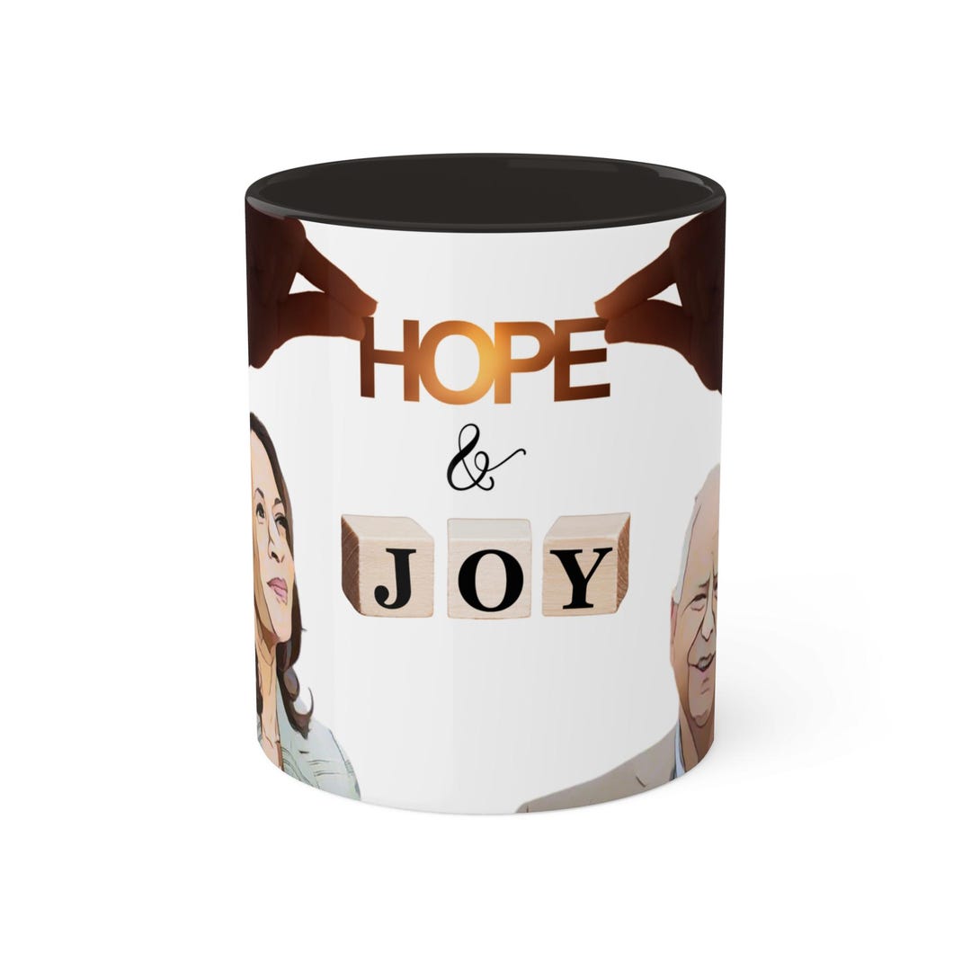 Hope and Joy Kamala Harris and Tim Walz Colorful Mugs, 11oz - Etsy