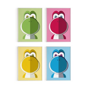 Yoshi Poster Print for Gaming Room, Office or Kids Room, A3, A4, A5 ...