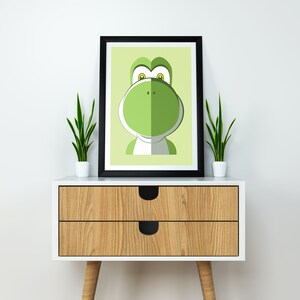 Yoshi Poster Print for Gaming Room, Office or Kids Room, A3, A4, A5 ...