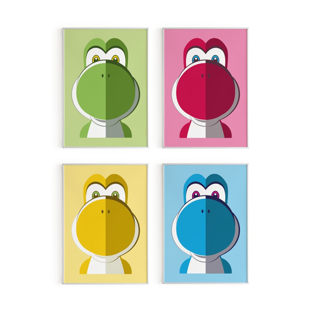 Yoshi Poster Print for Gaming Room, Office or Kids Room, A3, A4, A5 ...