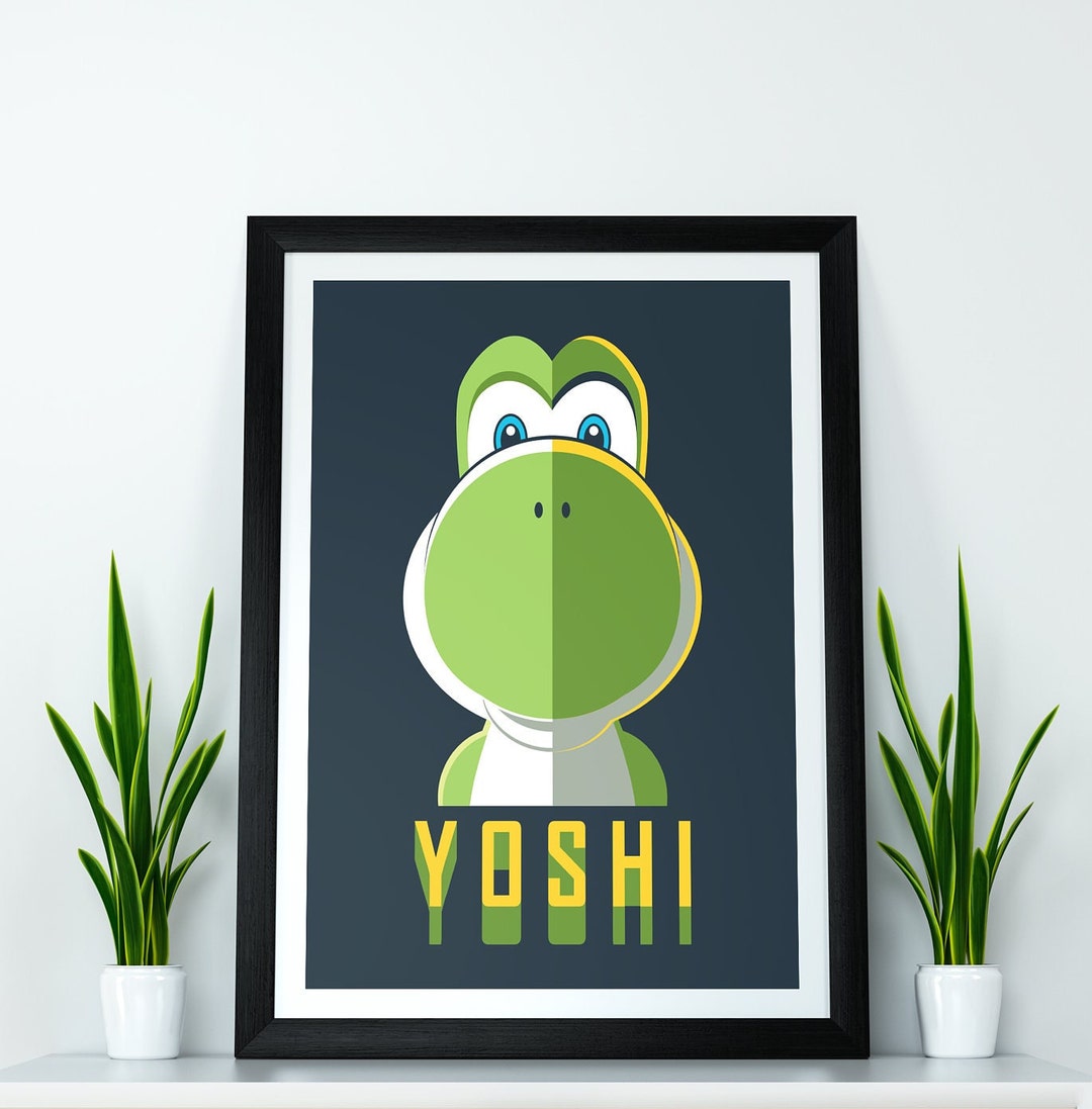 Yoshi Poster Print for Gaming Room, Office or Kids Room, A3, A4, A5 ...