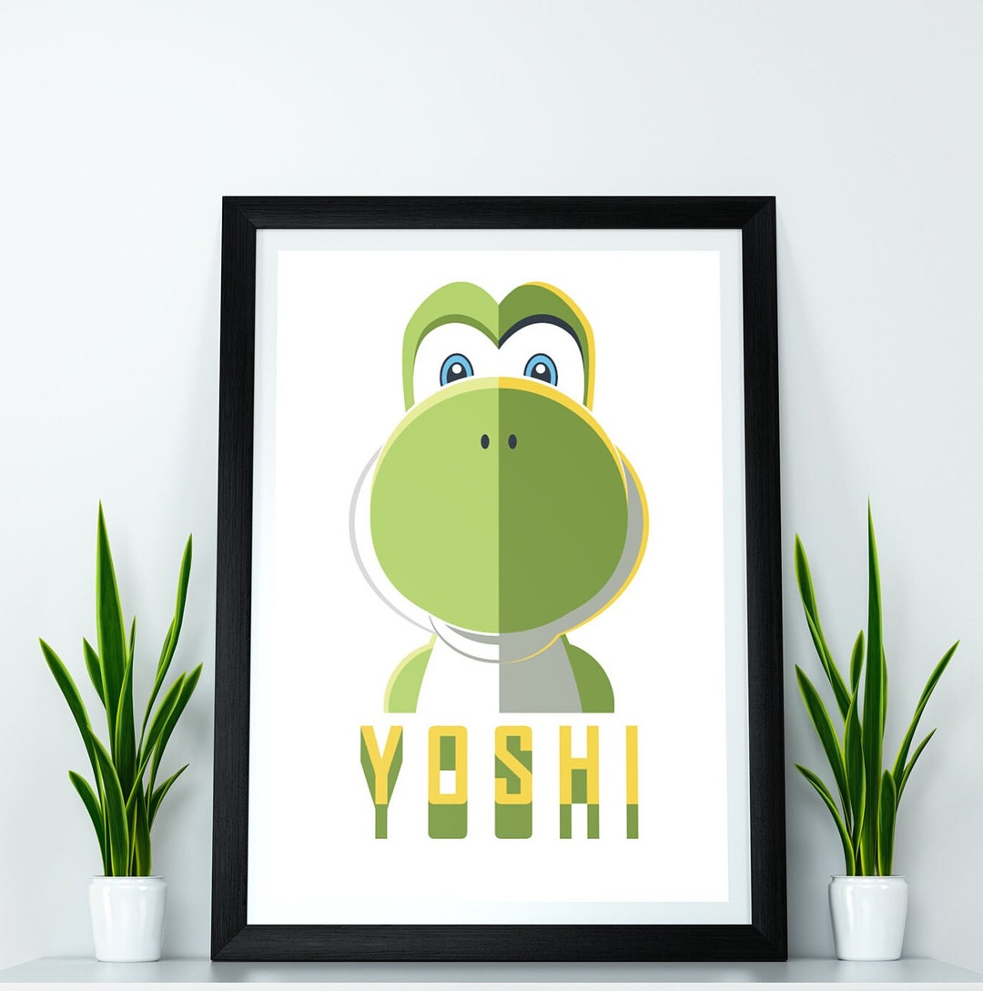 Yoshi Poster Print for Gaming Room, Office or Kids Room, A3, A4, A5 ...