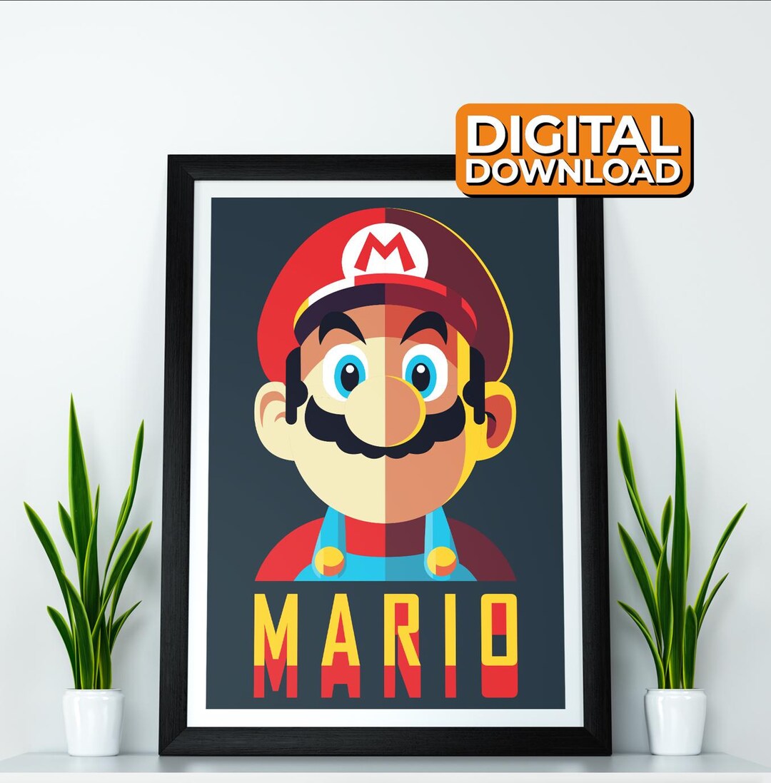Super Mario Bros Posters, Mario, for Gaming Room, Kids Room, Gift, Dark ...