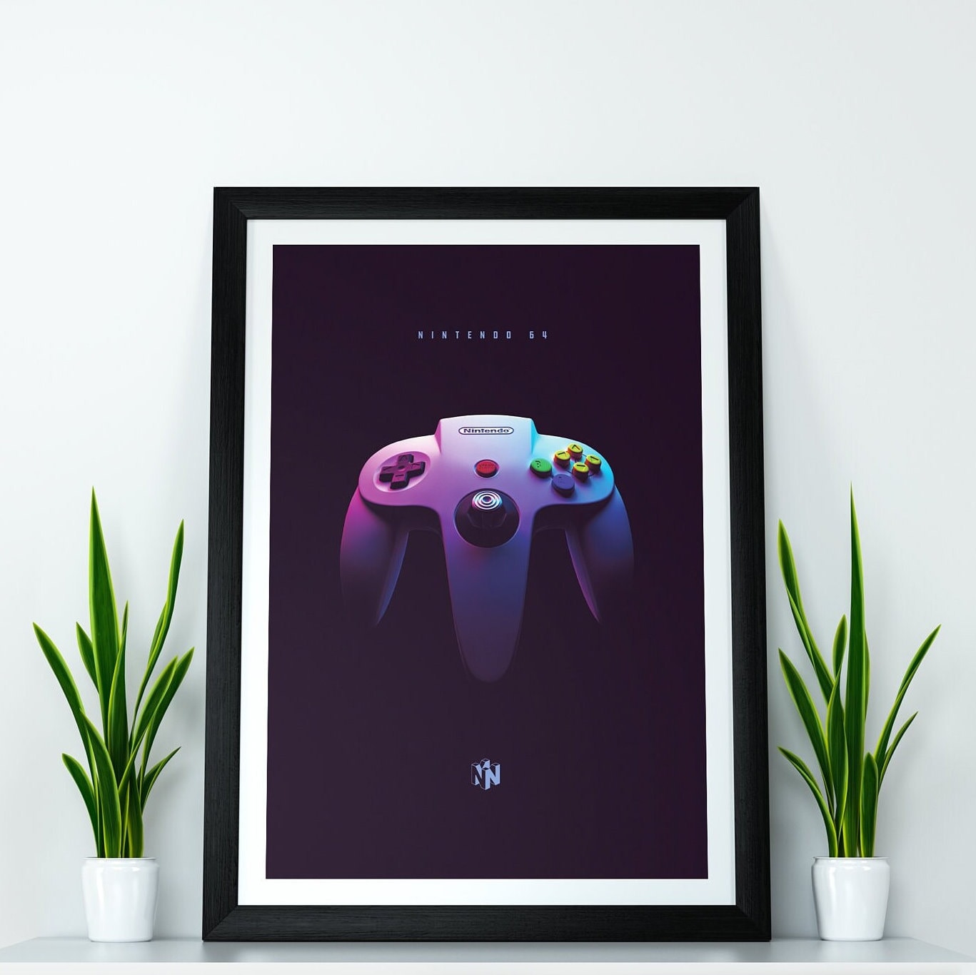 N64 Gamepad Poster for Gaming Room or Office Space, A3, A4, A5 ...