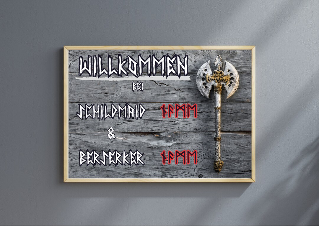 Your Name in Futhark Runes Poster / Customizable DOWNLOAD FILE / Viking ...