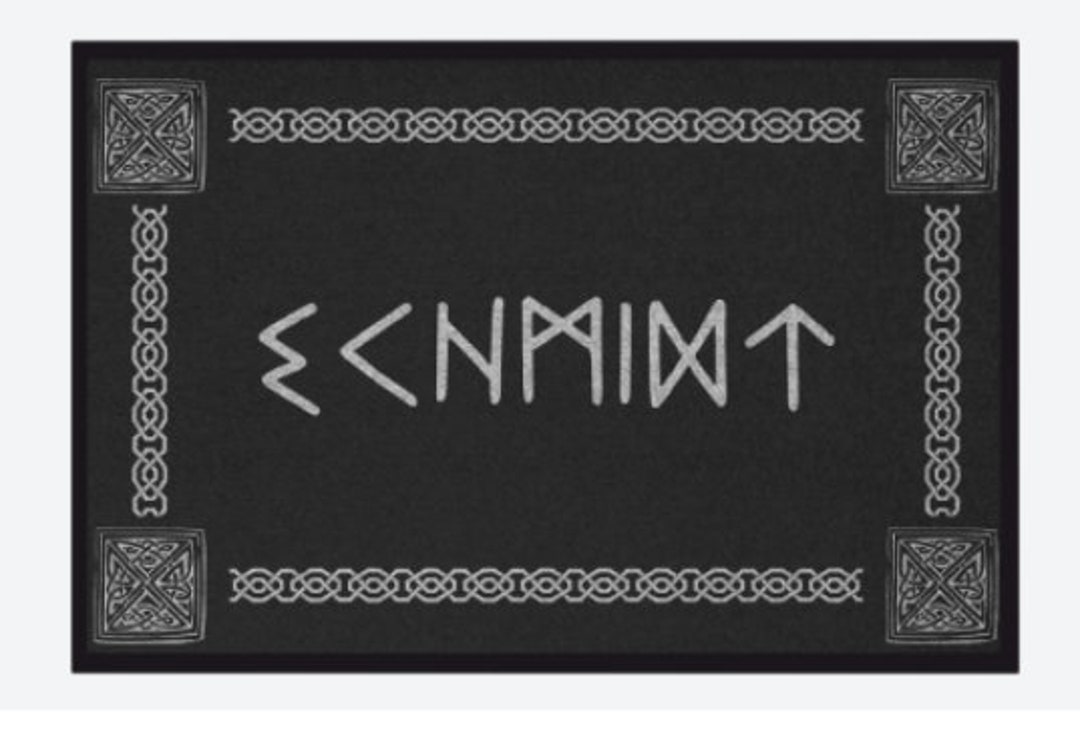YOUR NAME in Futhark Runes on a Doormat Rune Alphabet Viking Doormat ...