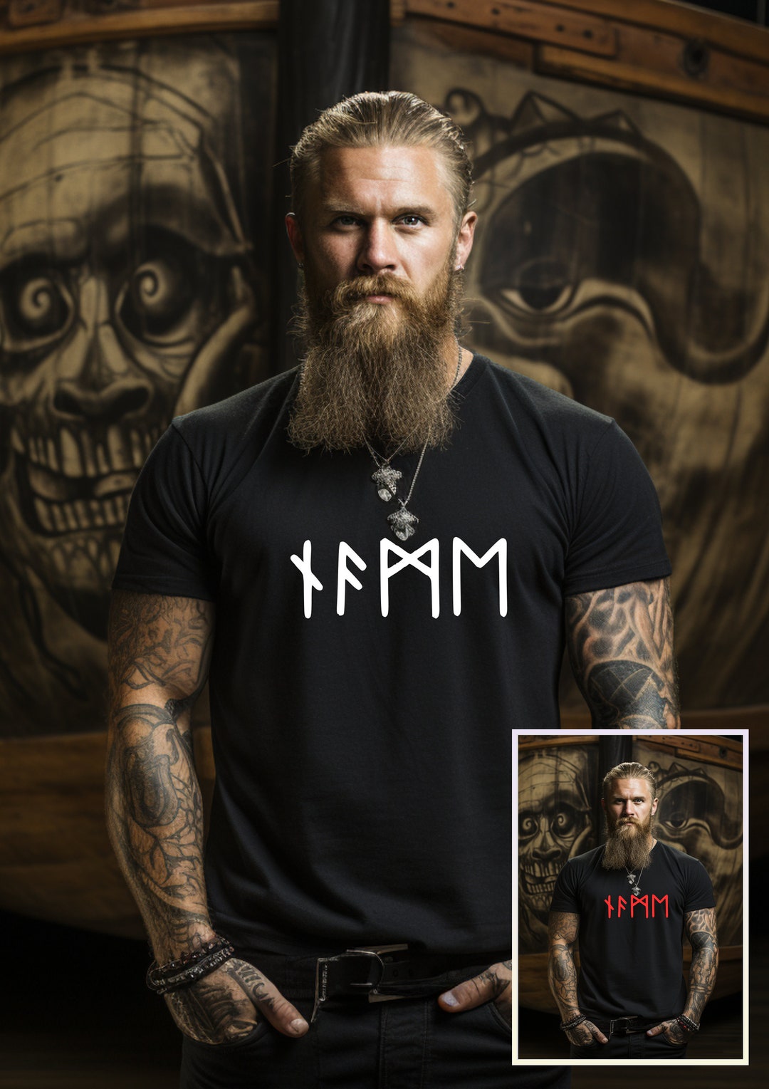 Name in Runes, Name in Real Futhark Rune Style up to 5XL, Personalized ...