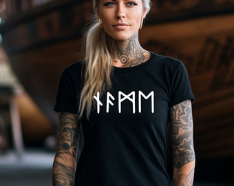 Odin With Ravens and Norse Runes Bellacanvas Premium T-shirt, Mythology ...