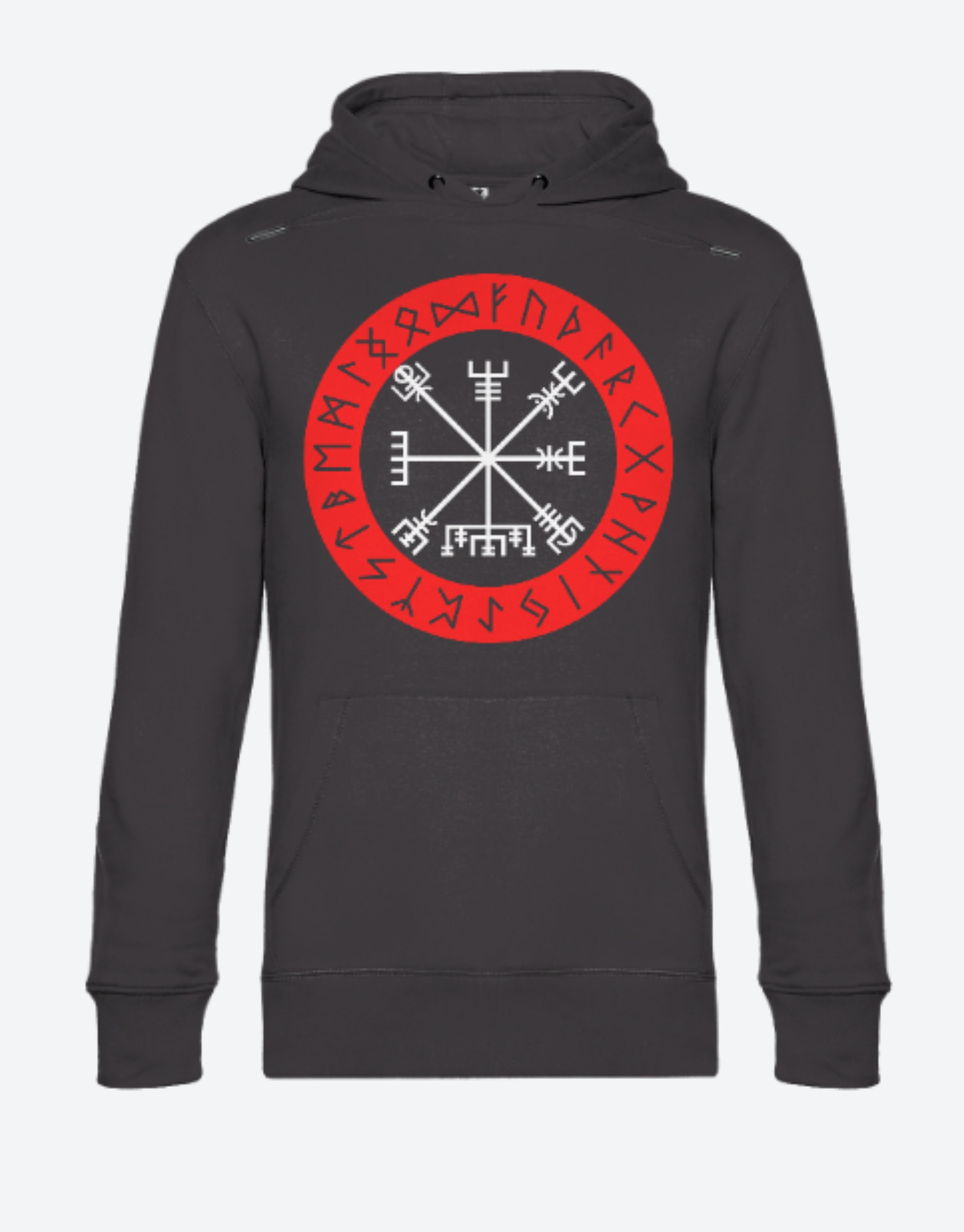 VEGVISIR Viking Compass Hoodie, Various Print Colors, Runes, Goth ...