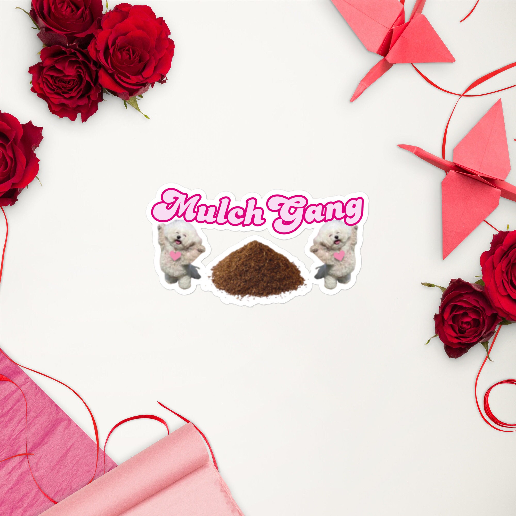 Mulch Gang Two Dogs and Mulch Bubble-free Stickers - Etsy