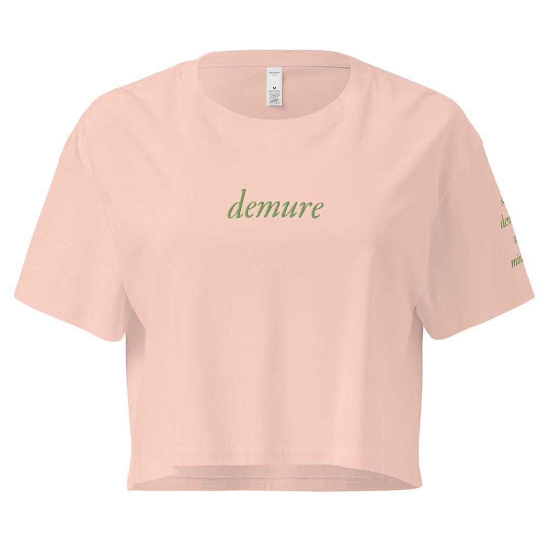 Demure so Demure so Mindful Tiktok Viral Meme Womens Crop Top - Etsy