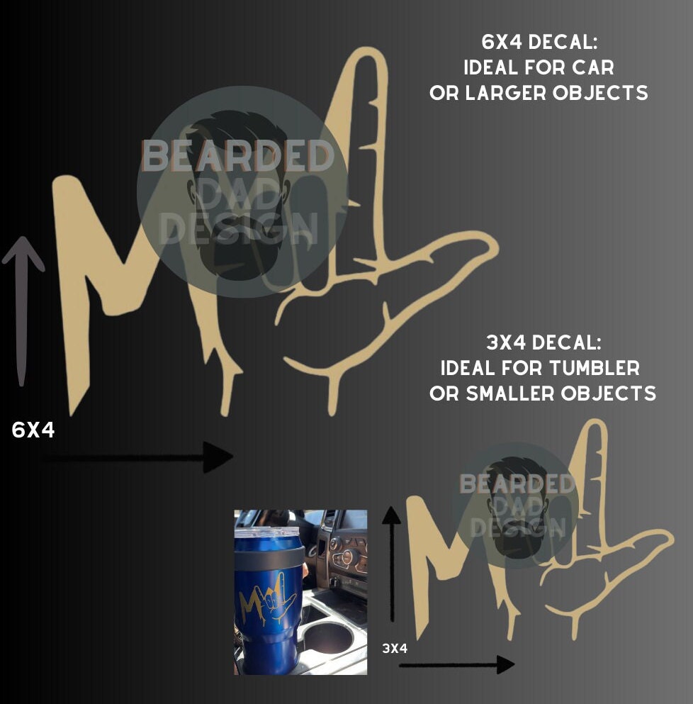 MW Decal - Hand Gesture Decal - Country Decal - Etsy