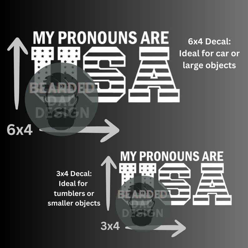My Pronouns Are USA Decal - Etsy