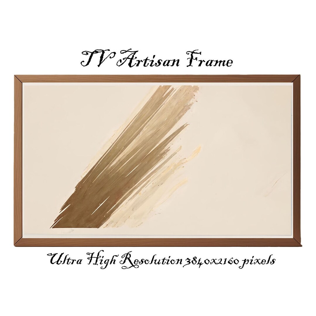 Samsung Frame Tv, Modern Brown Stain, Brown Stain, Minimal Tv Art ...