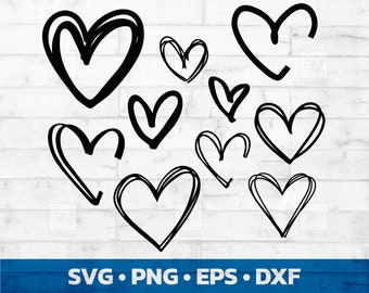 Heart Svg Bundle, Heart Svg, Hand Drawn Heart Svg, Open Heart Svg ...