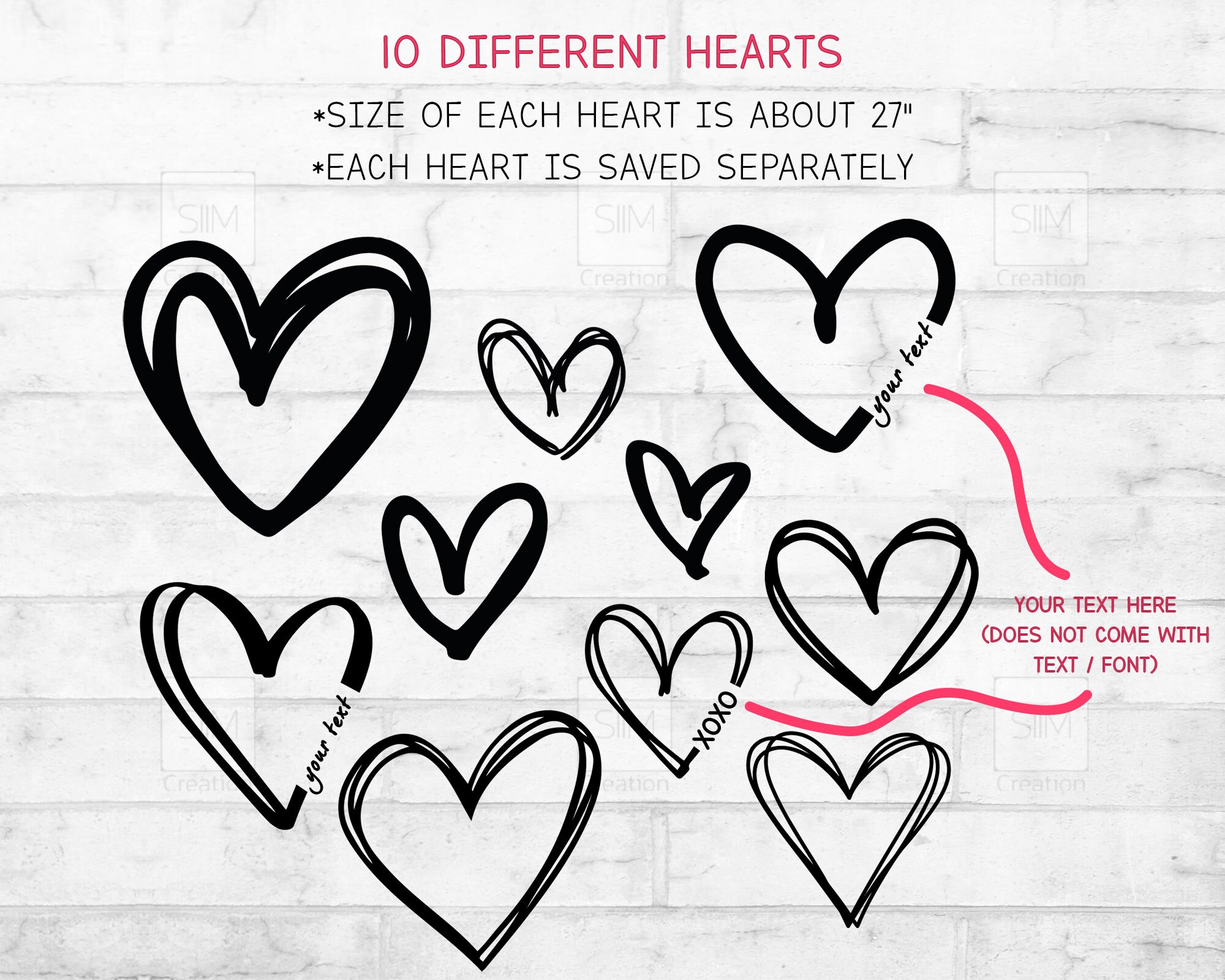 Heart Svg Bundle, Heart Svg, Hand Drawn Heart Svg, Open Heart Svg ...