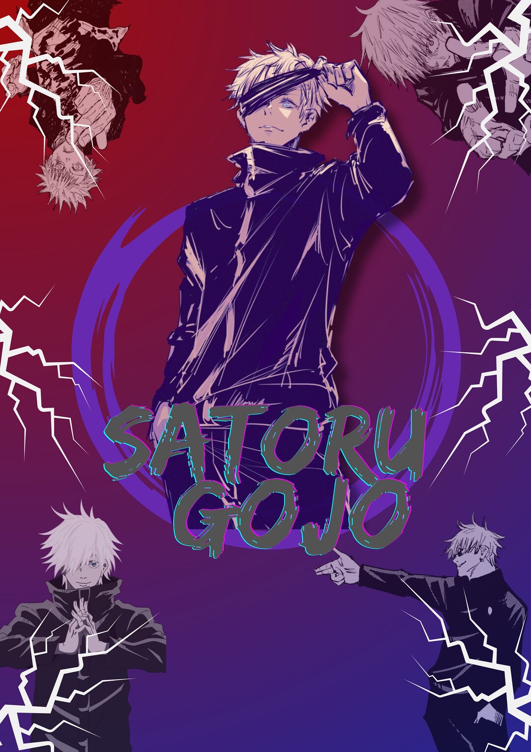 Gojo Satoru Poster II Anime poster - Etsy Portugal