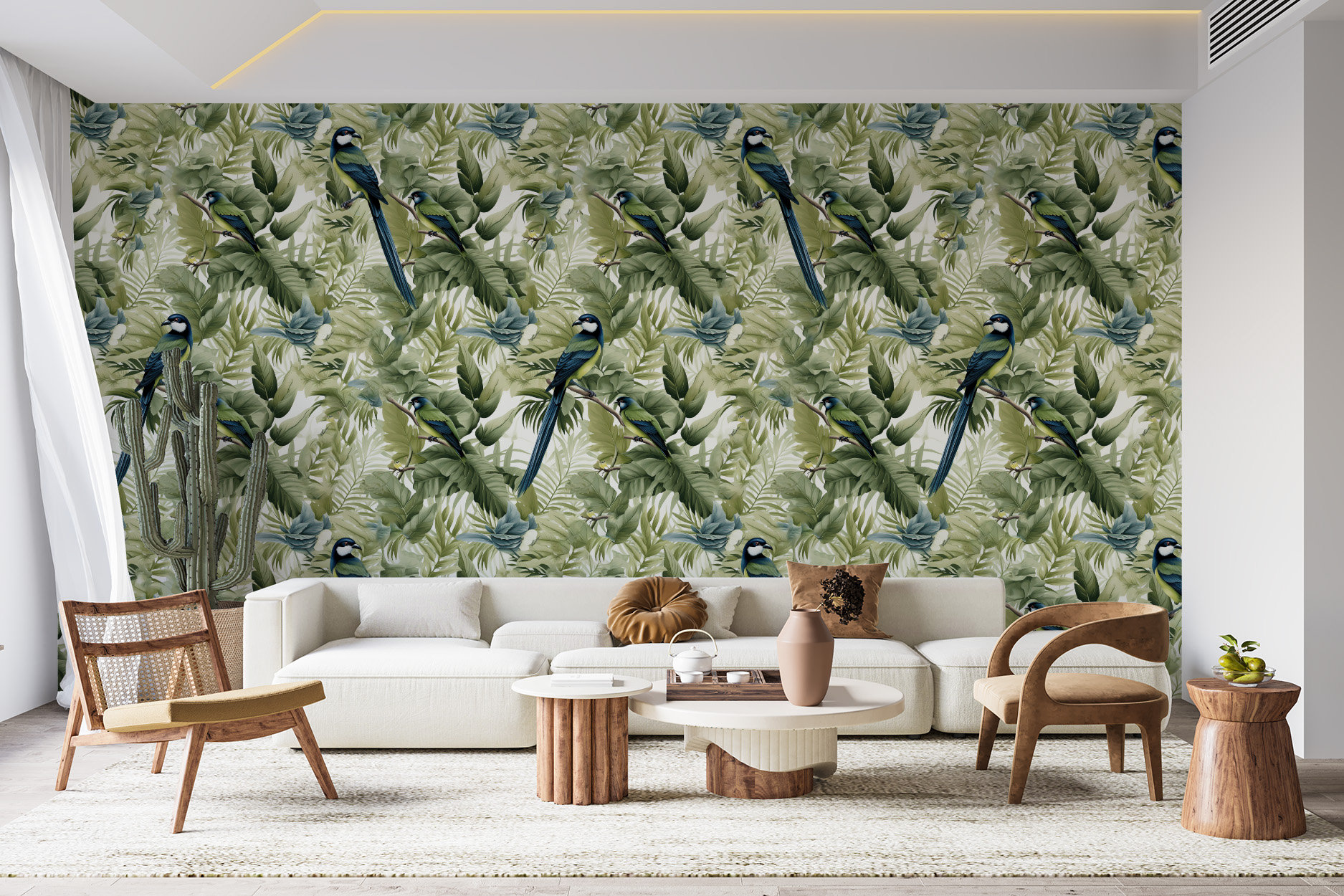 Cabana Tropical Style Wallpaper, Premium Eco-friendly Peel and Stick ...