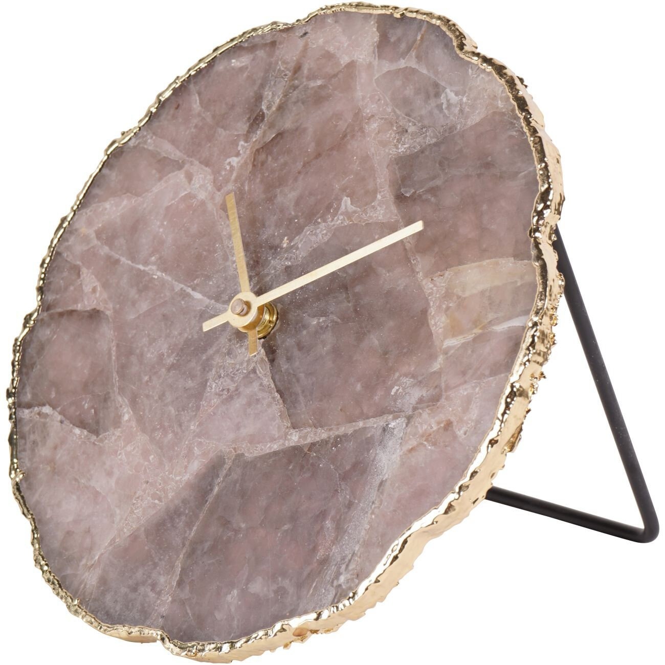 Agate Mantle Clock in Dusky Pink and Smokey Grey - Etsy