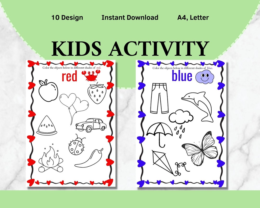 Kids Activity Drawing Page | Digital Download | Painting Activity - Etsy