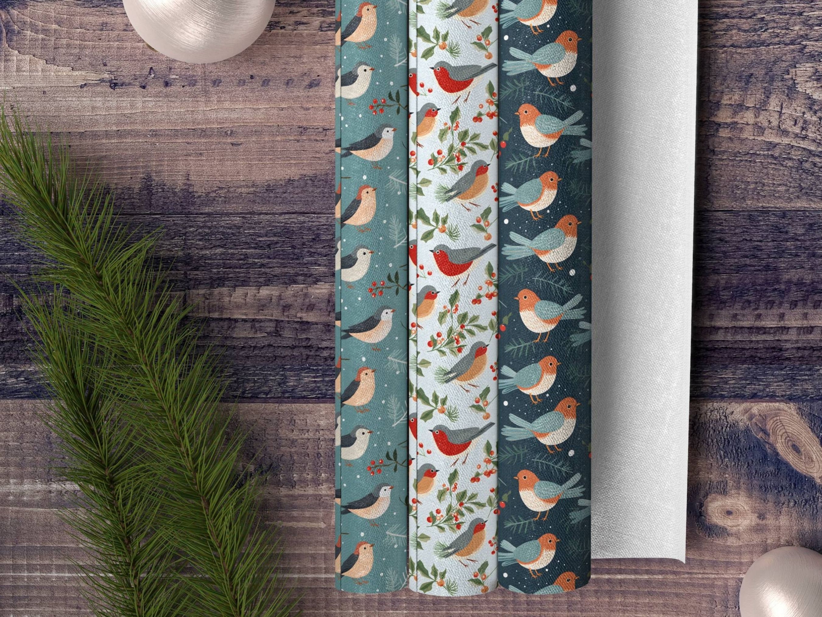 Cute Robins Digital Paper, 15 Seamless Patterns for Crafting Projects ...