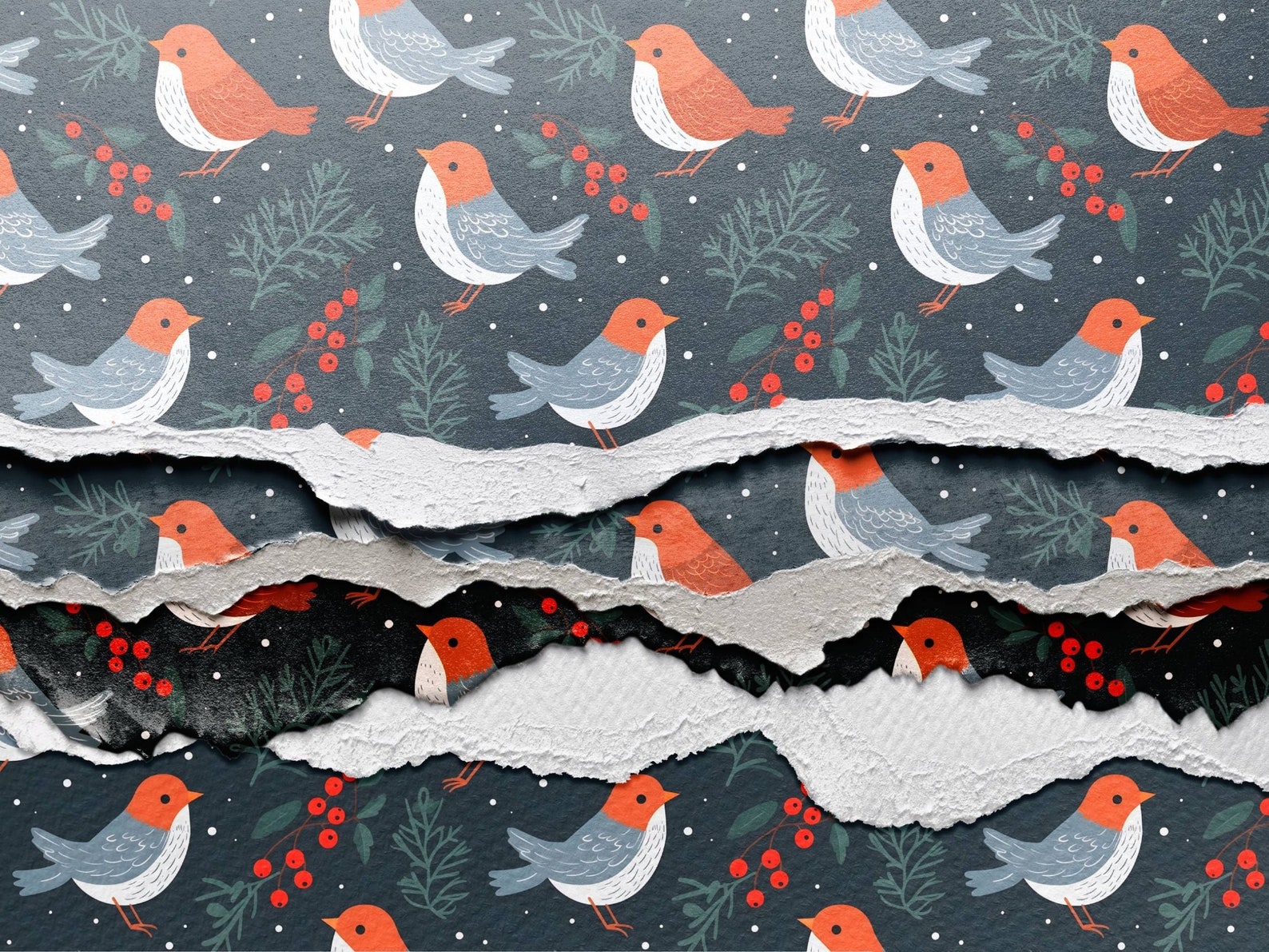 Cute Robins Digital Paper, 15 Seamless Patterns for Crafting Projects ...
