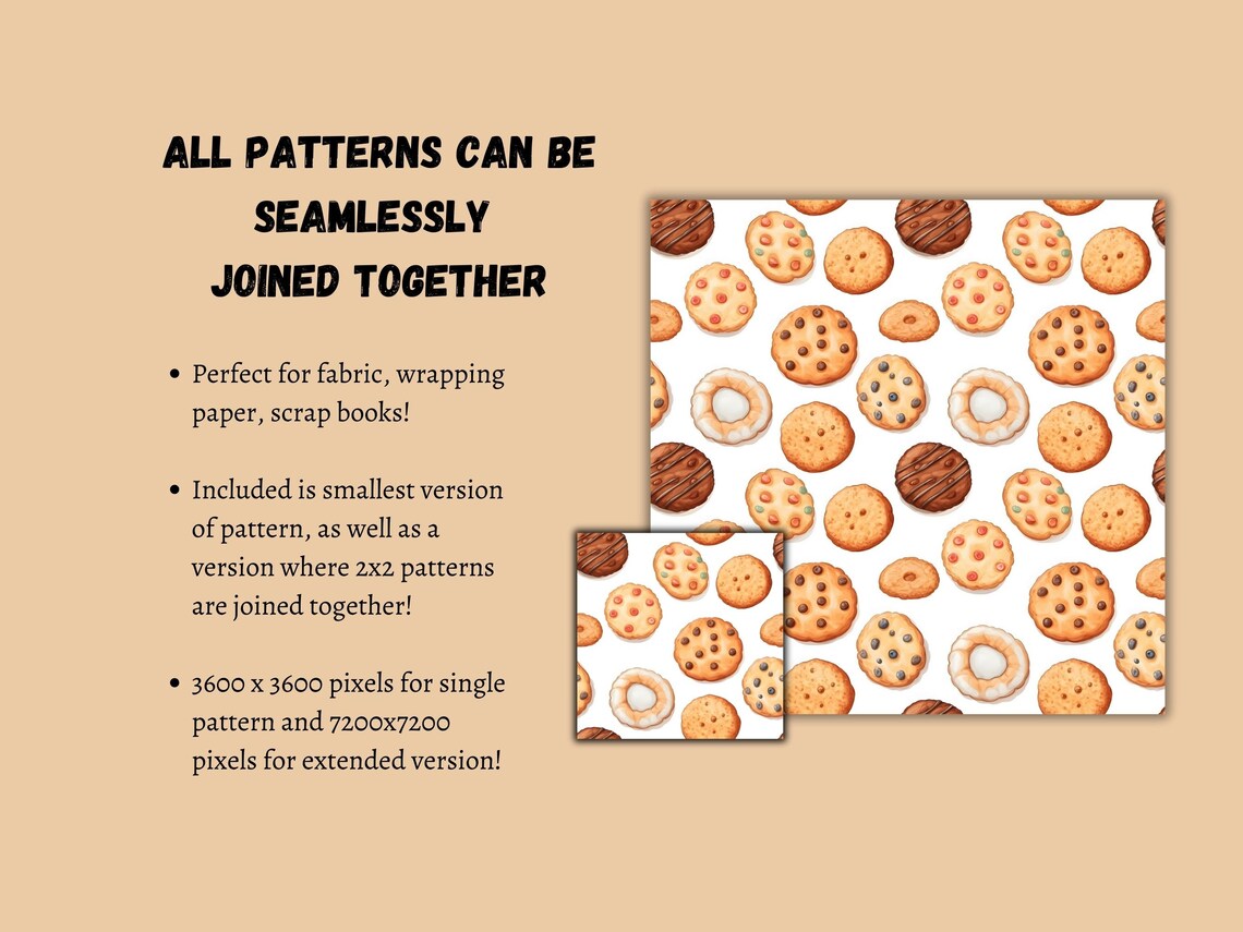 15 Seamless Patterns of Cakes and Sweets. the Patterns Have a ...