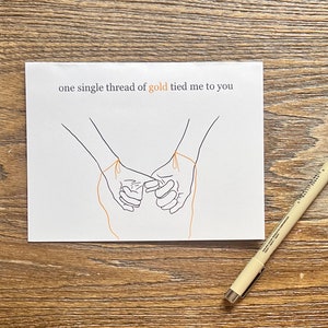 Invisible String Minimalist Card - Etsy