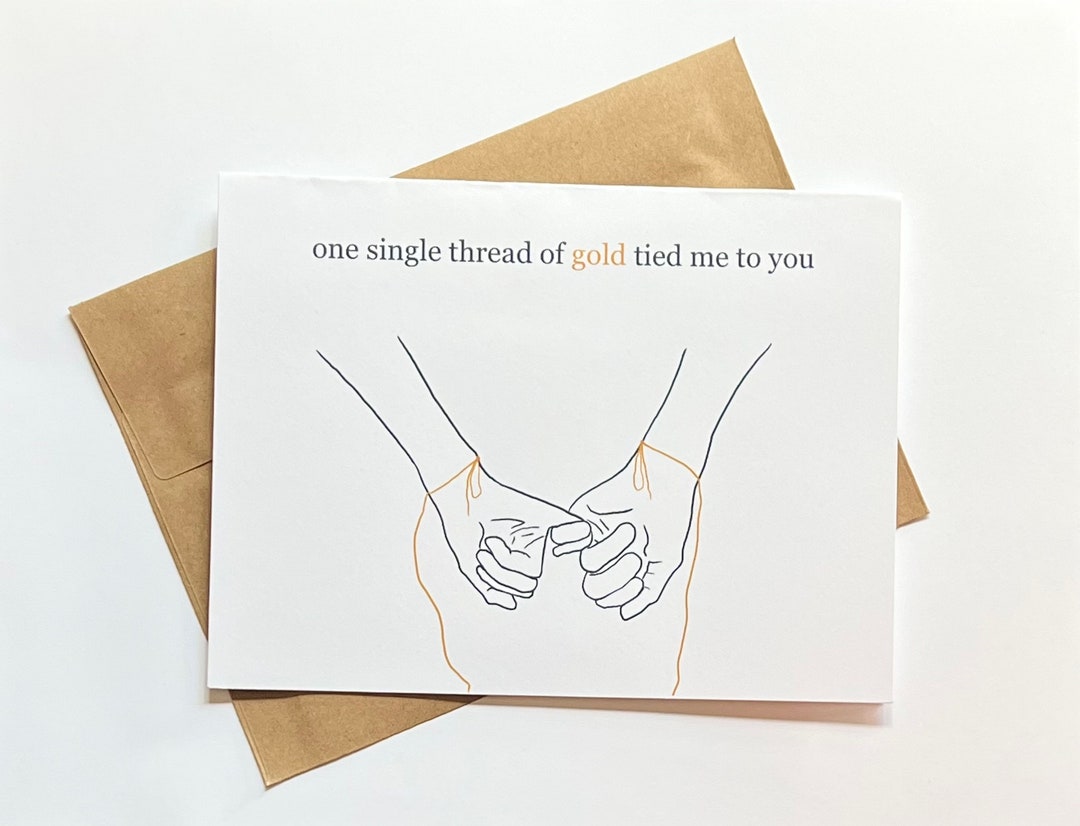 Invisible String Minimalist Card - Etsy