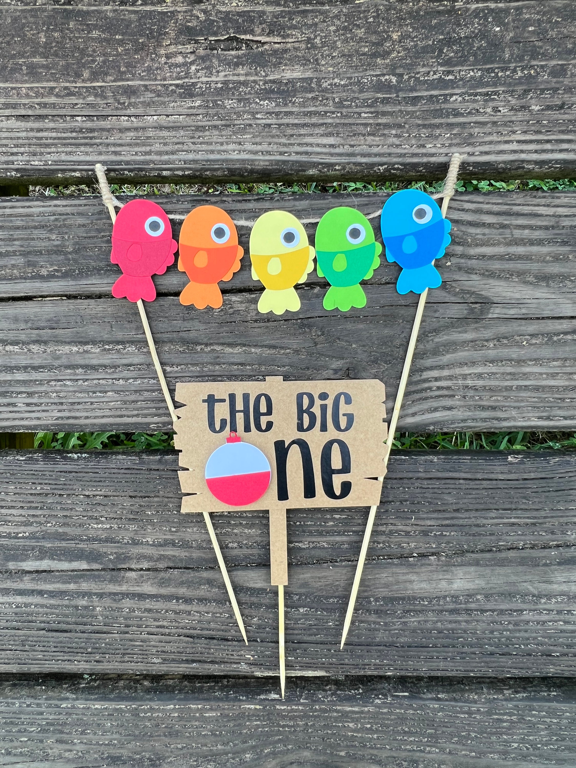 The Big One Cake Topper, O'fishally One, Fishing, Bobber, Fish Bob ...