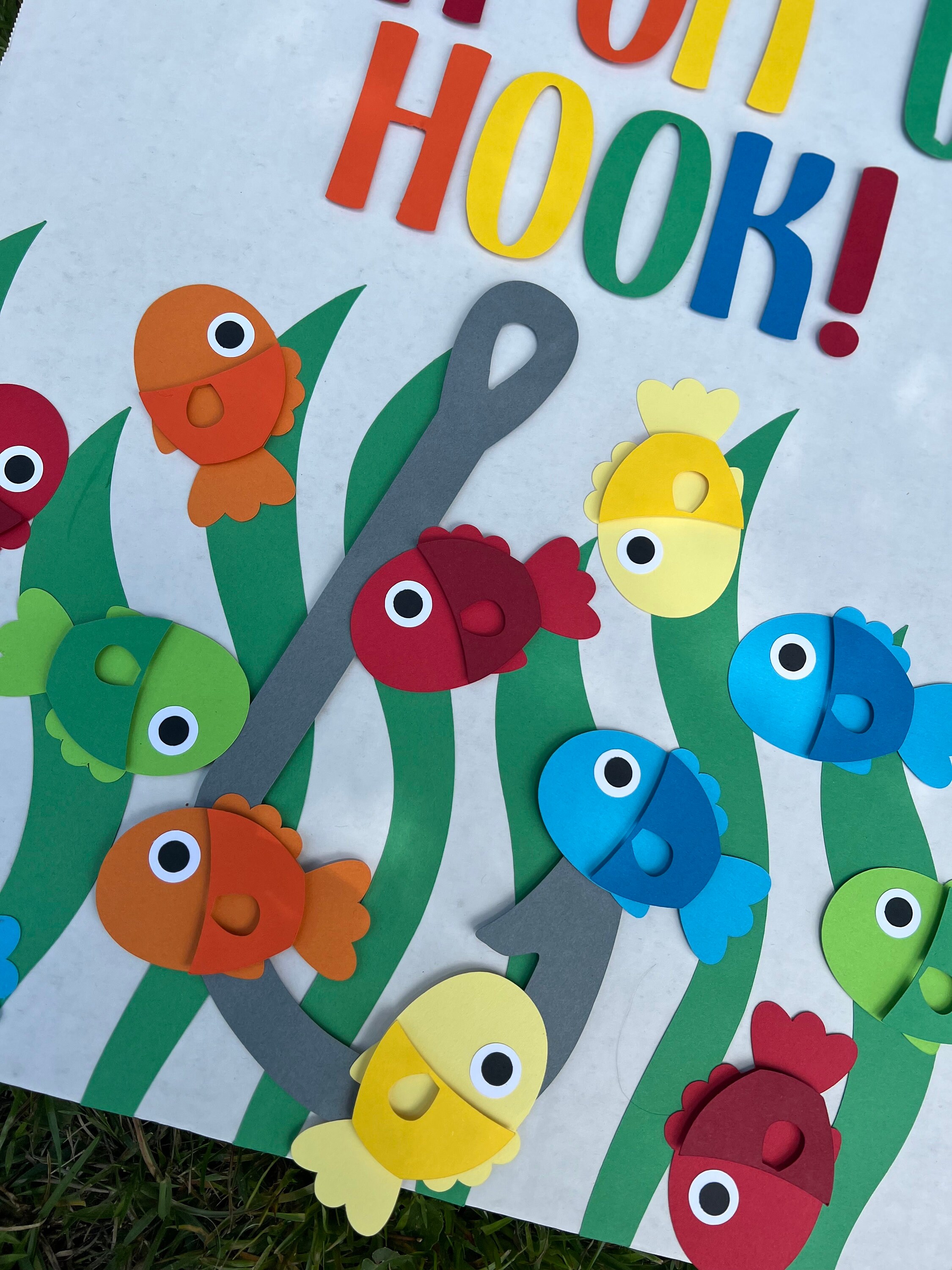 Pin the Fish on the Hook Party Game, the Big One Party Game, Fishing ...