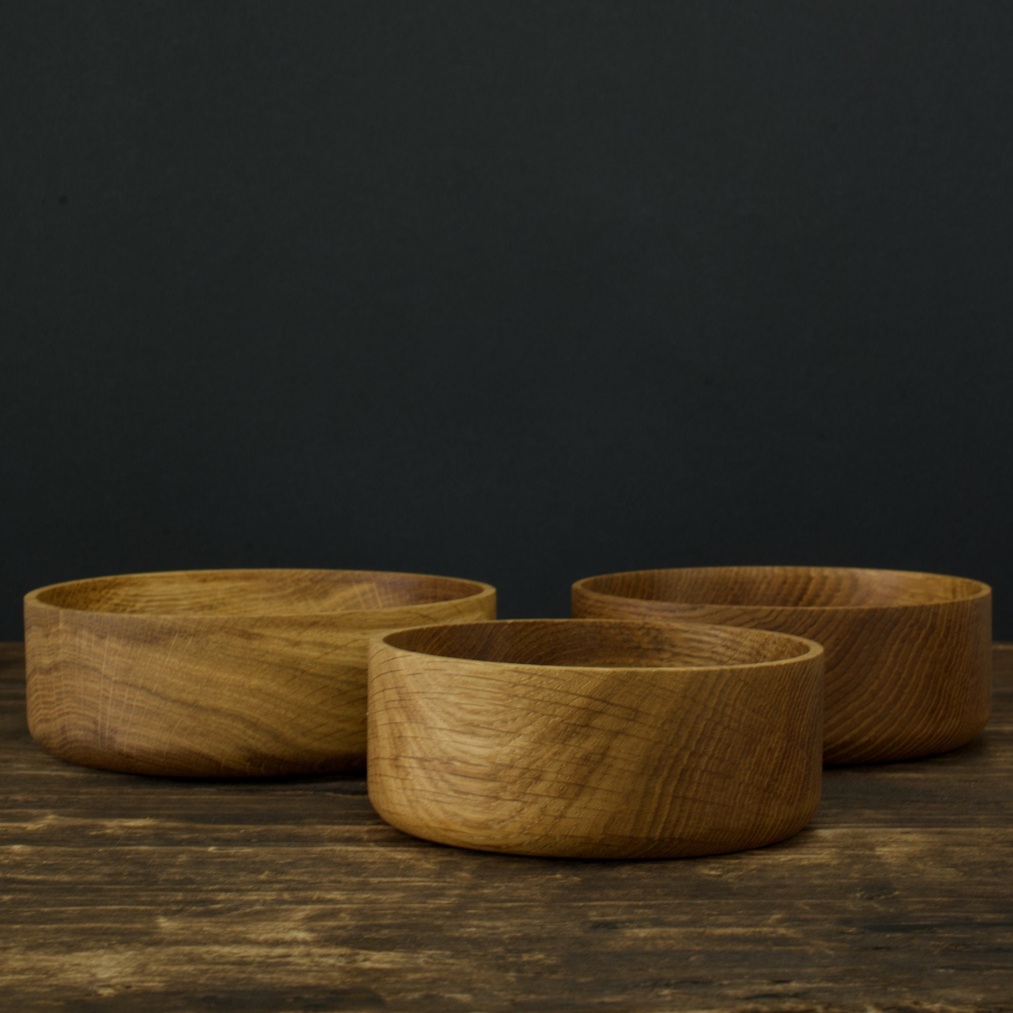 Oak Wood Kitchen Bowl Set, Fun Small Snack Bowls, Kitchen Counter Set ...
