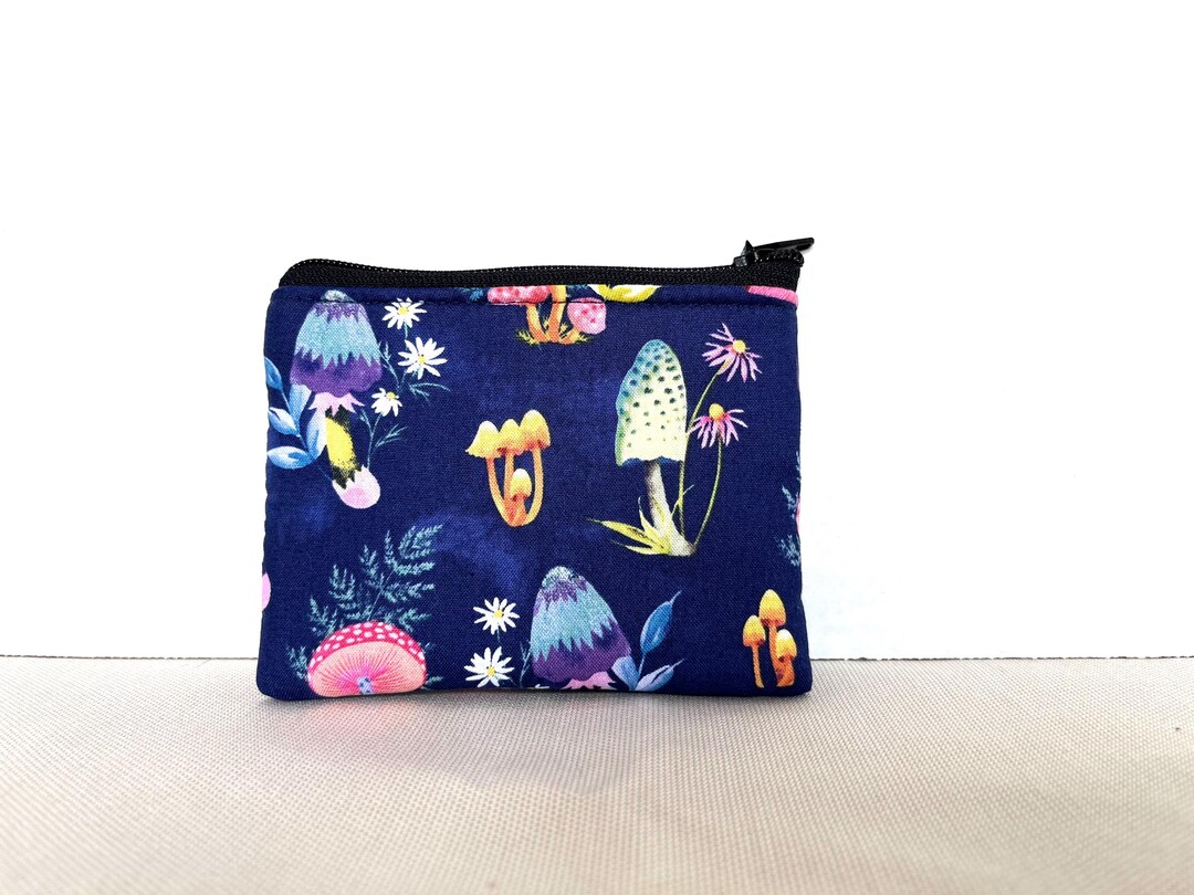 Mushrooms Print // Coin Bag // - Etsy