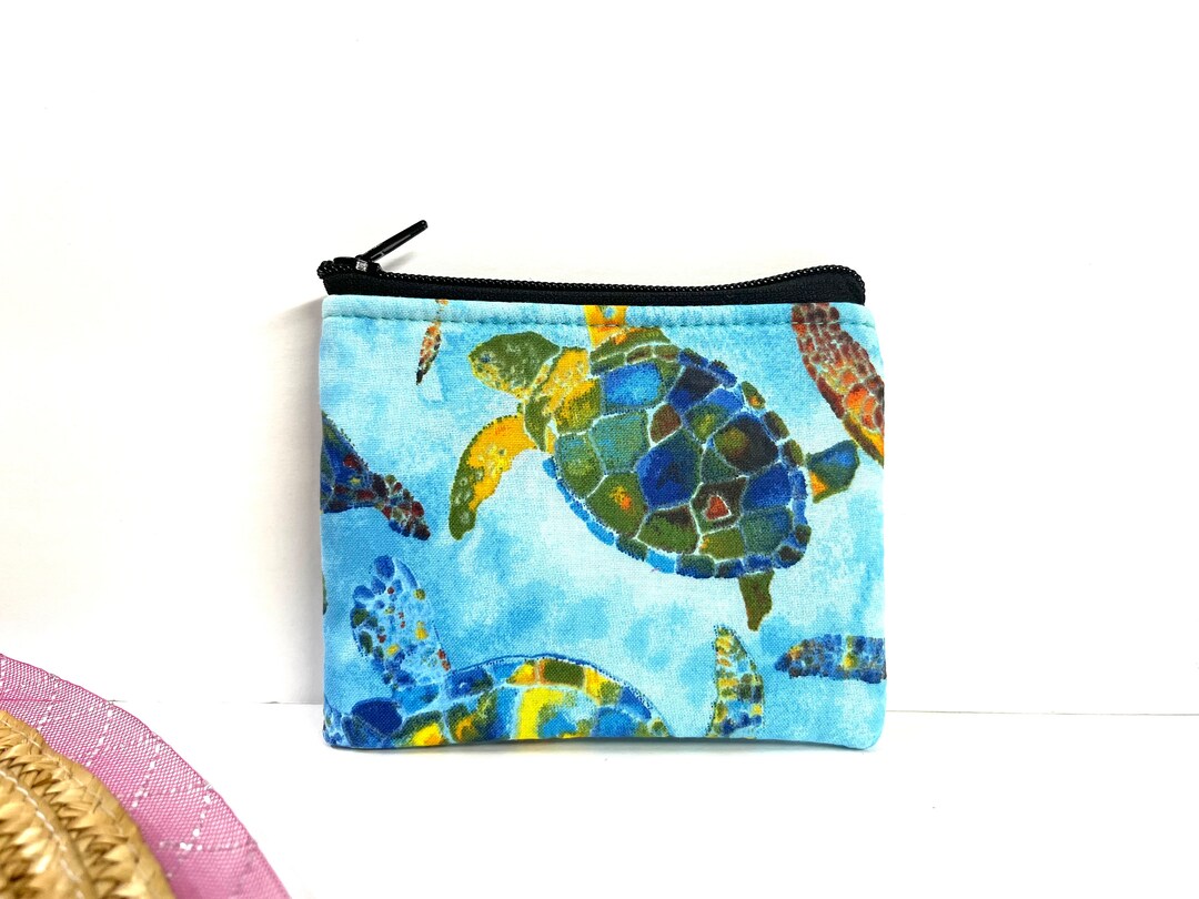 Turtle Print Coin Bag - Etsy