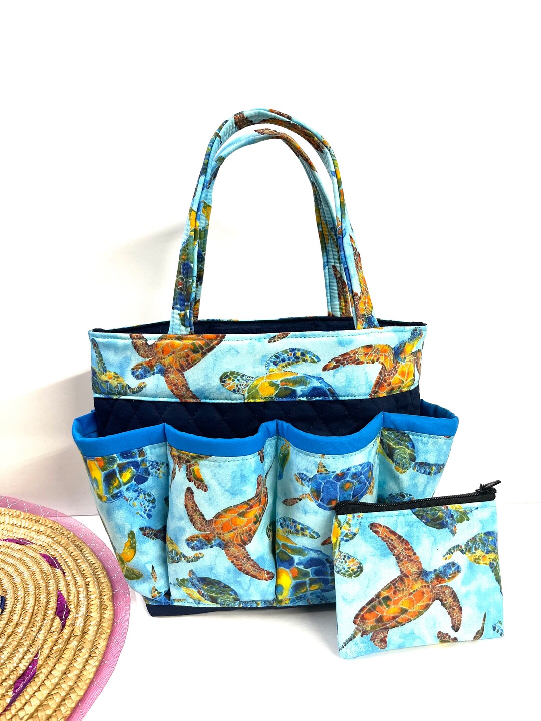 Turtles Print. Bingo Bag With FREE COIN Bag // Nurse Bag // Makeup Bag ...