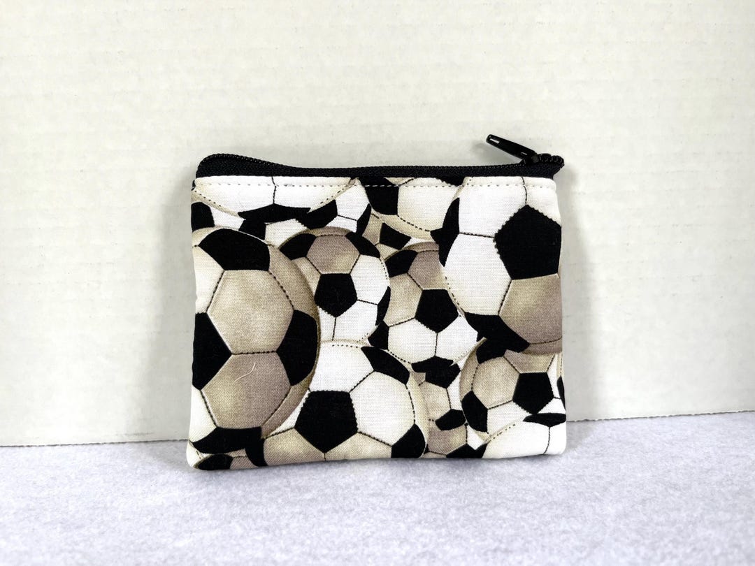 Soccer Print // Coin Bag // - Etsy