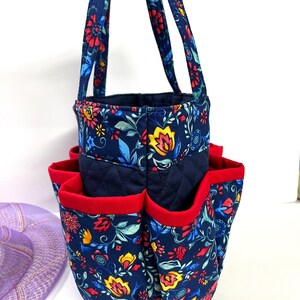 Floral in Blue Print Bingo Bag With FREE COIN Bag // Nurse Bag ...