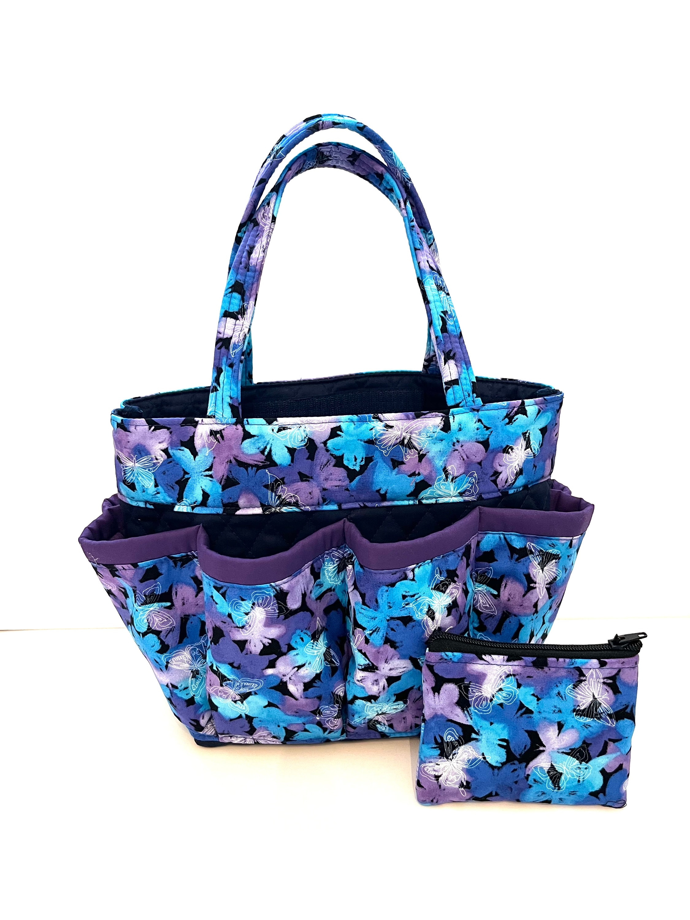 Butterflies Print. Bingo Bag With FREE COIN Bag // Nurse Bag // Makeup ...