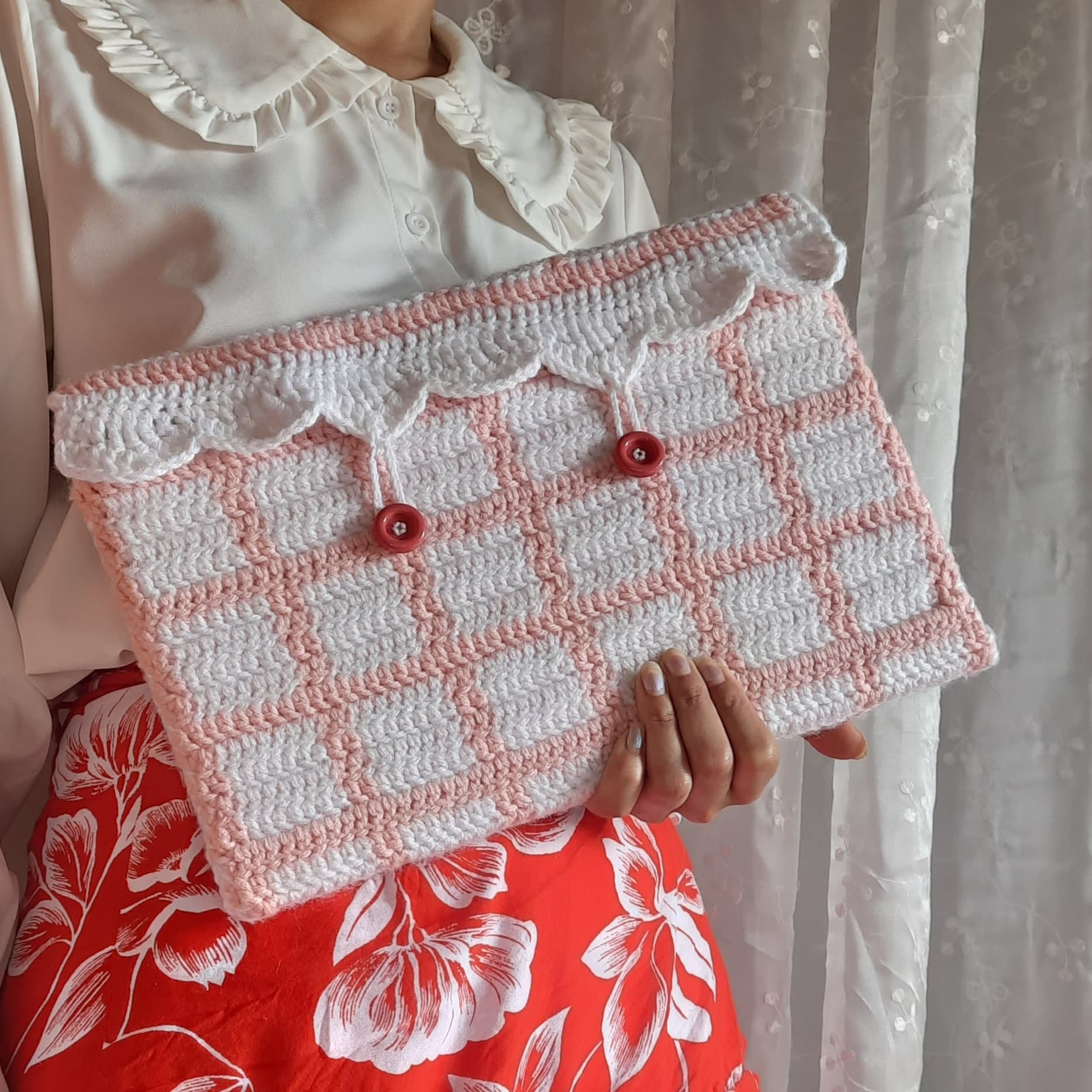 Crochet Laptop Bag "pretty-in-wink" Pattern Digital Download File - Etsy